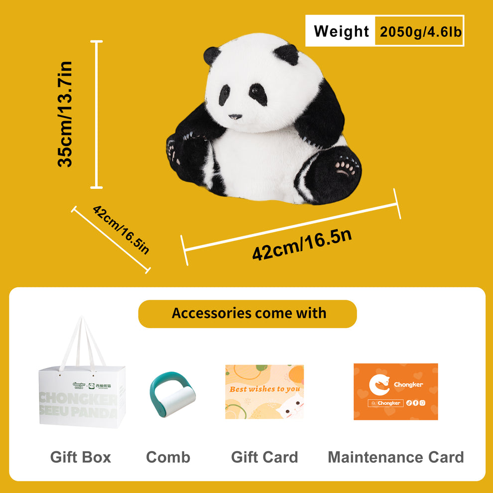 Panda Hehua 4.6lb Plush– Calm Companion Mindful Relax – Chongker